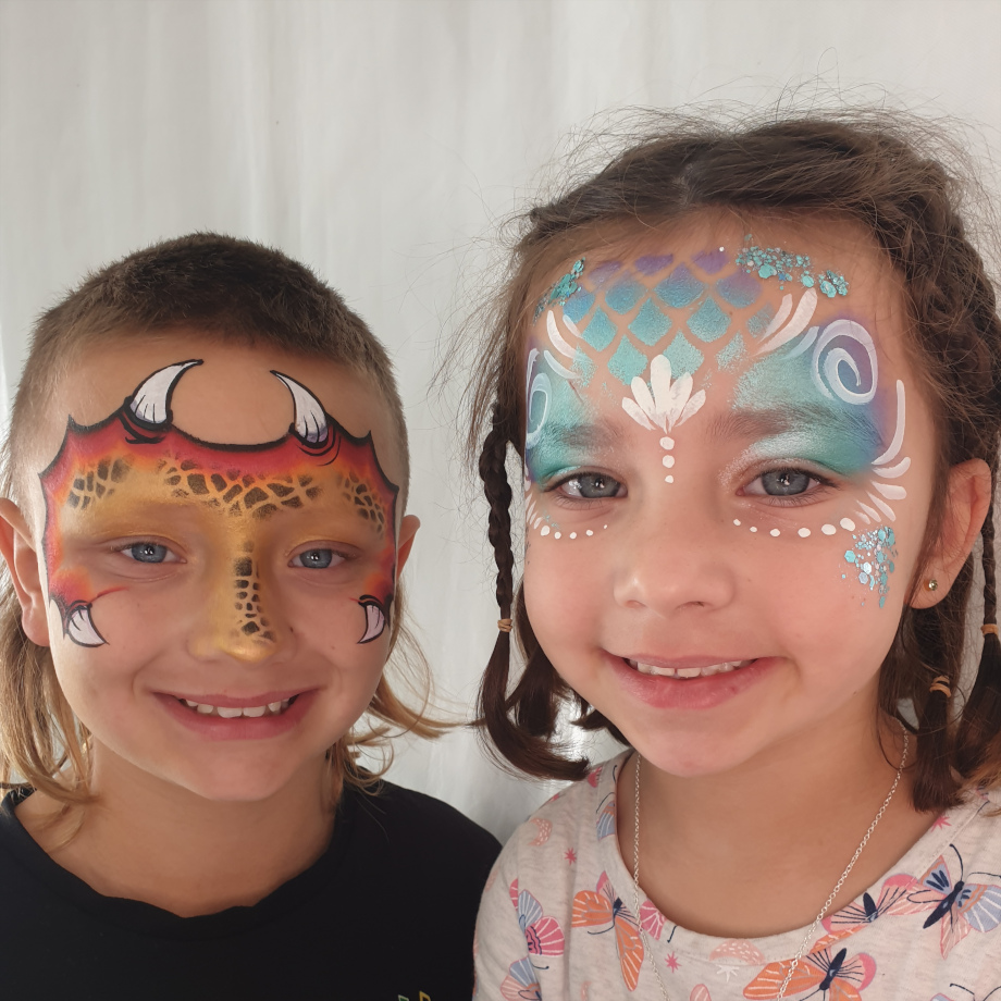 Purple Possum Face Painting