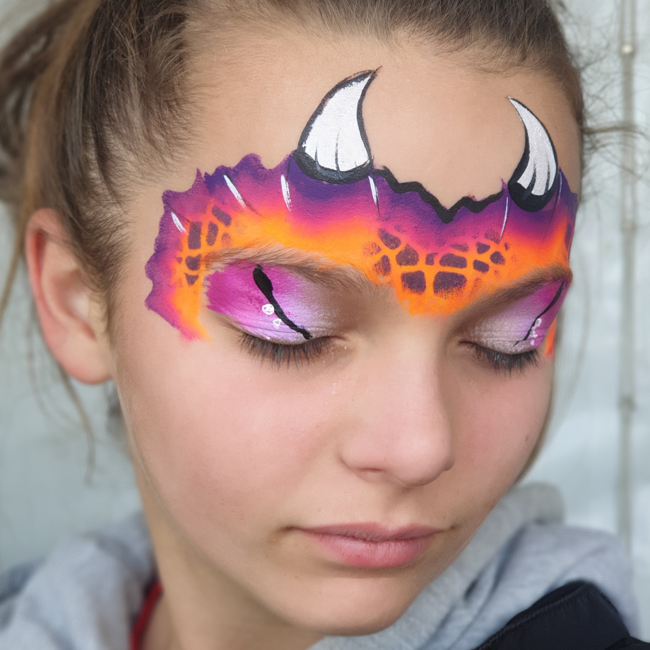 Purple Possum Face Painting